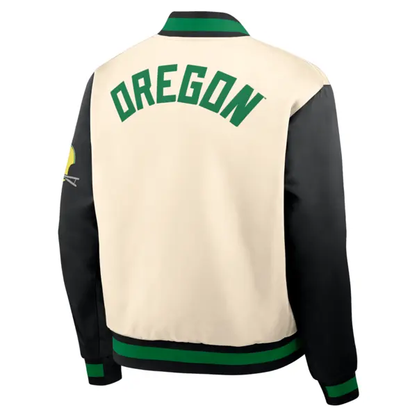 Nike Oregon Legacy College Full-snap Bomber Jacket - Brown