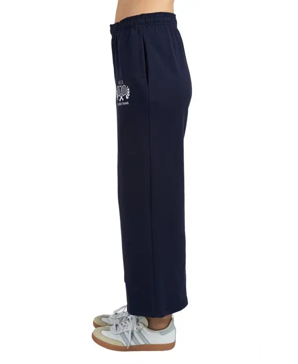 ELLE COLLECTION Cropped Leg Sweatpant - Navy