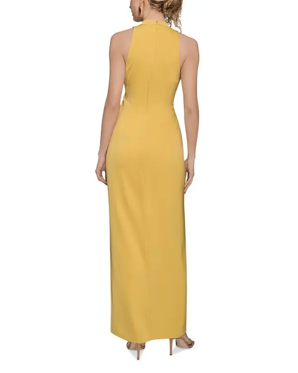 Donna Karan New York V-neck Satin Gown