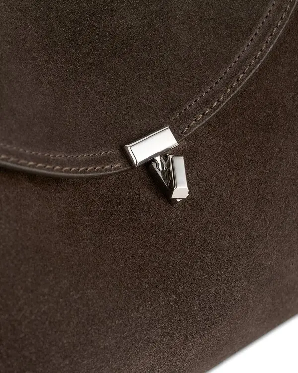 TOTEME T-lock Suede Top Handle Bag