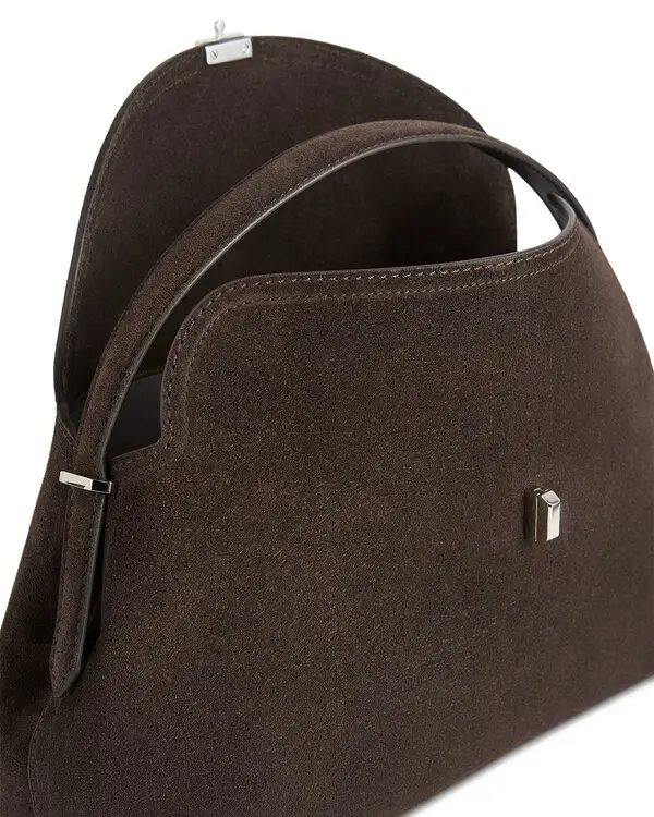 TOTEME T-lock Suede Top Handle Bag