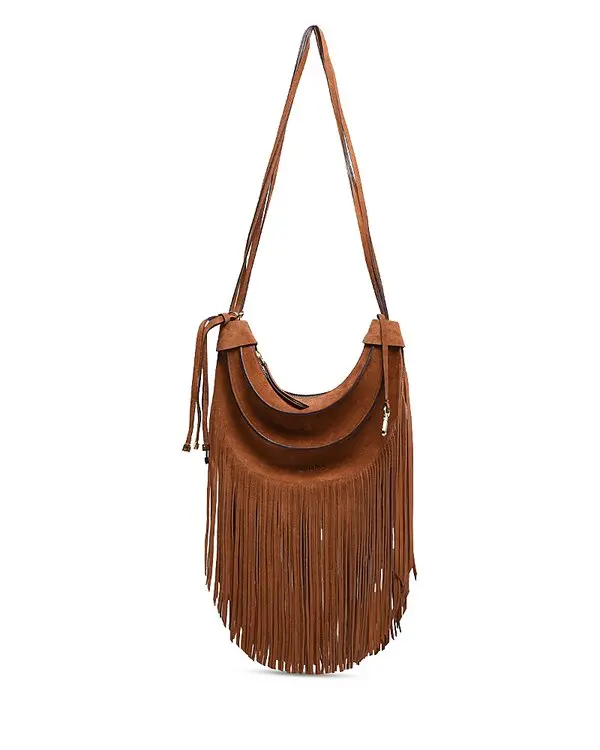 Farm Rio Small Suede Hobo Bag