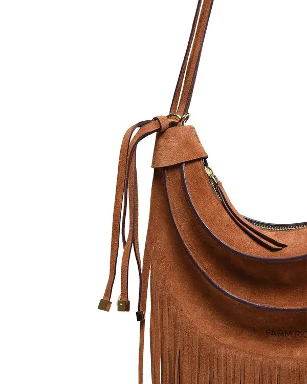 Farm Rio Small Suede Hobo Bag