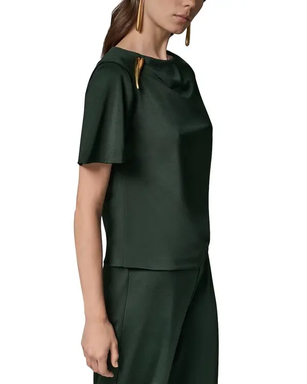 Donna Karan New York Hardware Trim Ruched Top