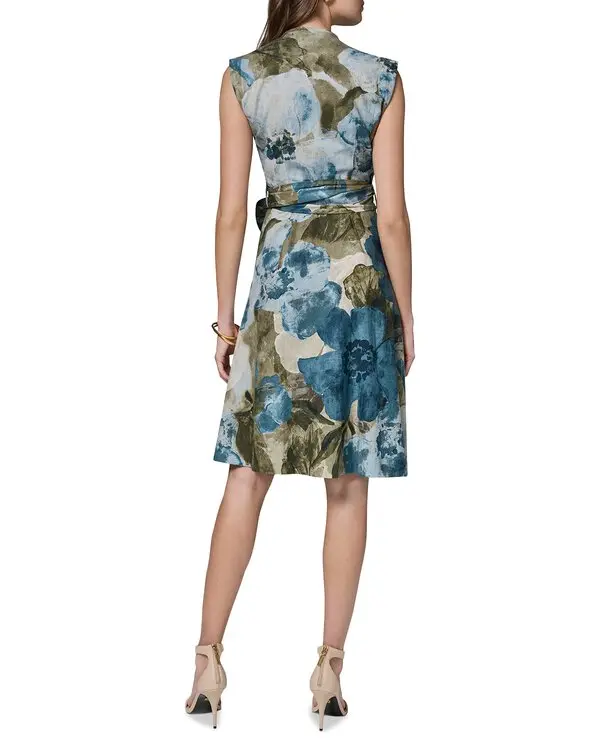 Donna Karan New York Belted Sleeveless Wrap Dress