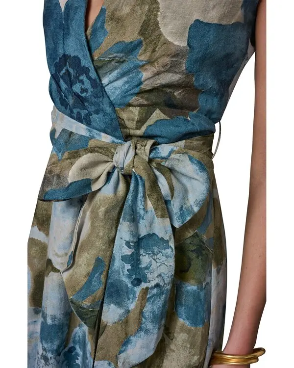 Donna Karan New York Belted Sleeveless Wrap Dress