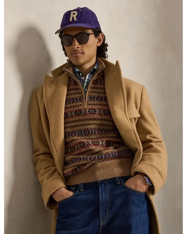 Polo Ralph Lauren Fair Isle Wool Stand Collar Zip Sweater