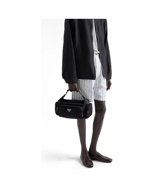 Prada Re-nylon And Saffiano Leather Shoulder Bag