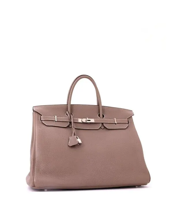 Hermès Birkin 40 Handbag Grey Togo With Palladium Hardware - Etoupe