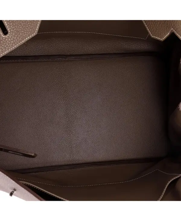 Hermès Birkin 40 Handbag Grey Togo With Palladium Hardware - Etoupe