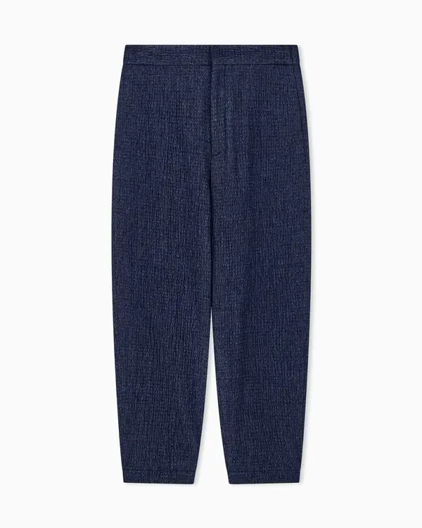 Giorgio Armani Froissé Wool Silk Cashmere Trousers