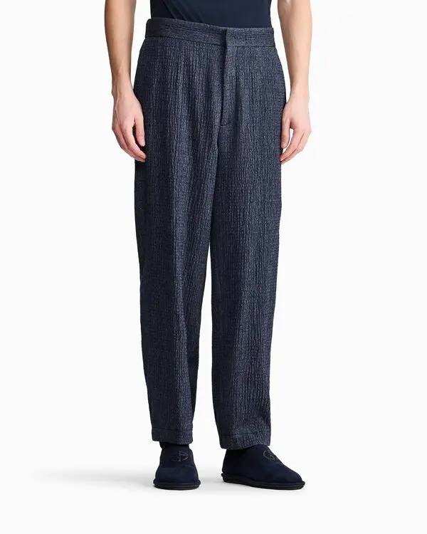 Giorgio Armani Froissé Wool Silk Cashmere Trousers