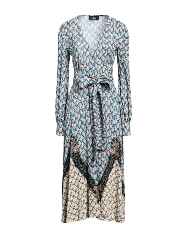 Etro Midi Dress Size Viscose, Elastane