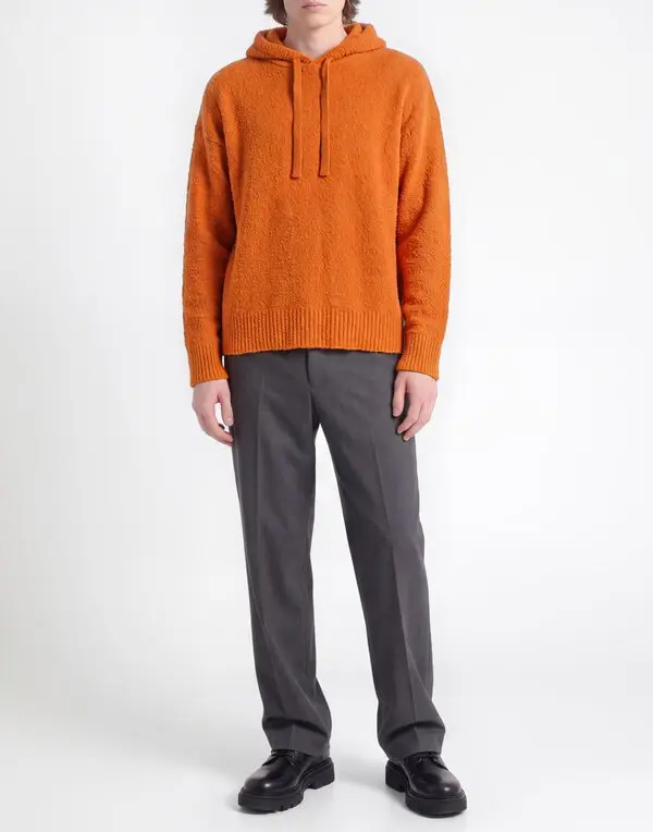 ROBERTO COLLINA Sweater Plum Size Merino Wool - Orange