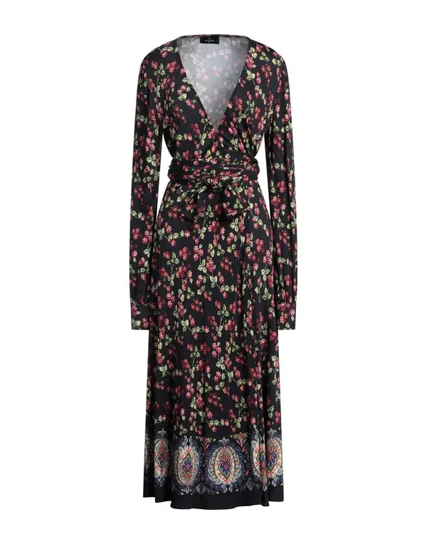 Etro Midi Dress Midnight Size Viscose