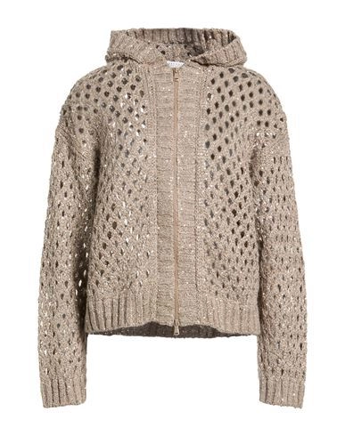 Brunello Cucinelli Cardigan Size Silk, Linen, Polyamide, Polyester - Grey