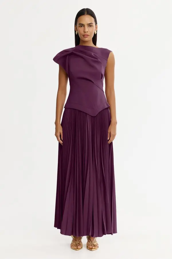 Acler Cornmore Midi Dress - Blackcurrant