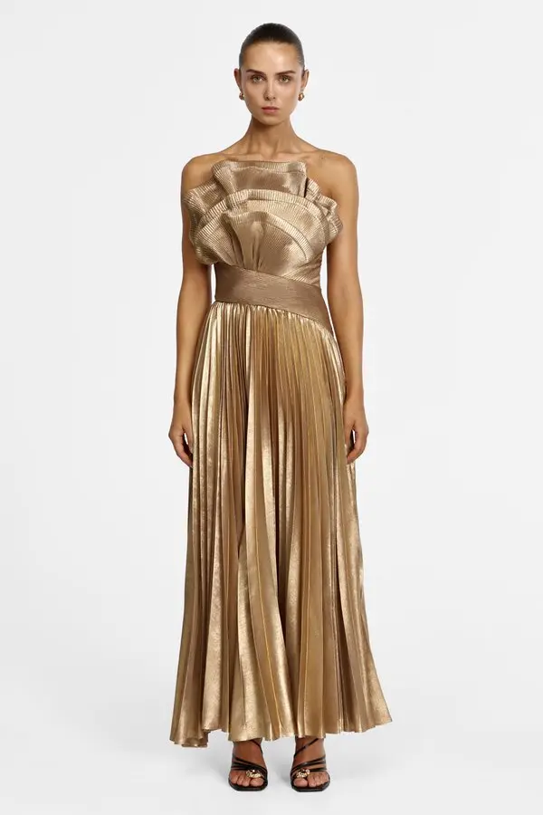 Acler Penda Maxi Dress - Gold