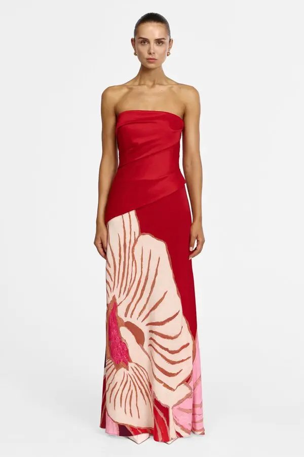Acler Lingle Maxi Dress - Rouge Eclipse