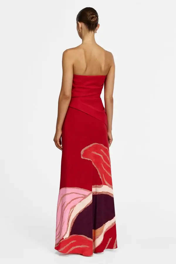 Acler Lingle Maxi Dress - Rouge Eclipse