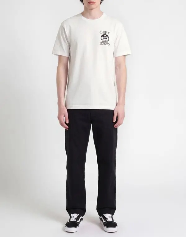 Obey T-shirt Size Cotton - White