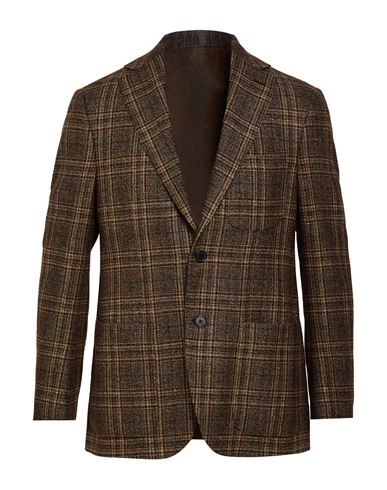 Caruso Blazer Chocolate Size Wool, Linen, Cashmere