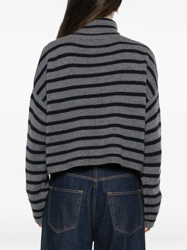 LISA YANG Zerlina Cashmere Turtle-neck Sweater - Grey