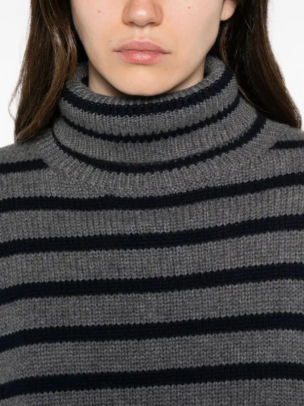 LISA YANG Zerlina Cashmere Turtle-neck Sweater - Grey