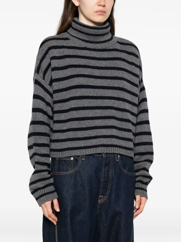 LISA YANG Zerlina Cashmere Turtle-neck Sweater - Grey