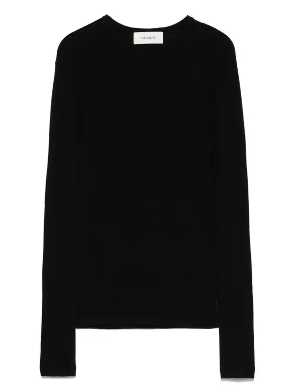 LISA YANG Vivian Cotton And Cashmere T-shirt - Black