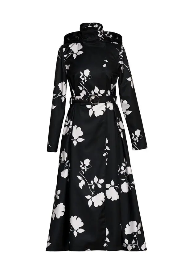 RAINSISTERS Floral Double-breasted Coat