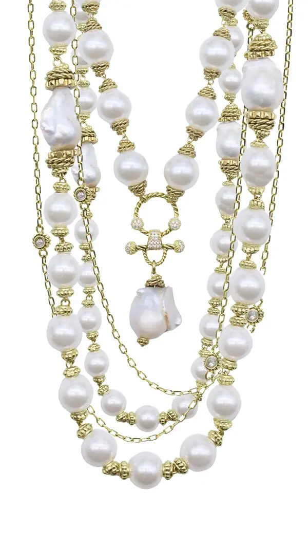 BAYEMEYC Rico Baroque Pearl Necklace Set
