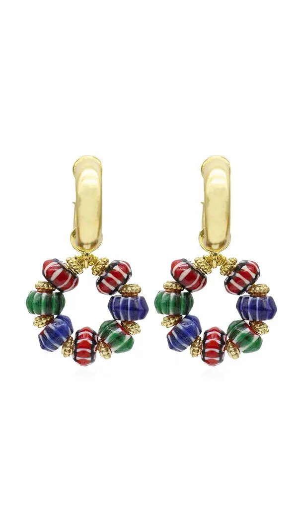 BAYEMEYC Cuba Gemstone Hoop Earrings