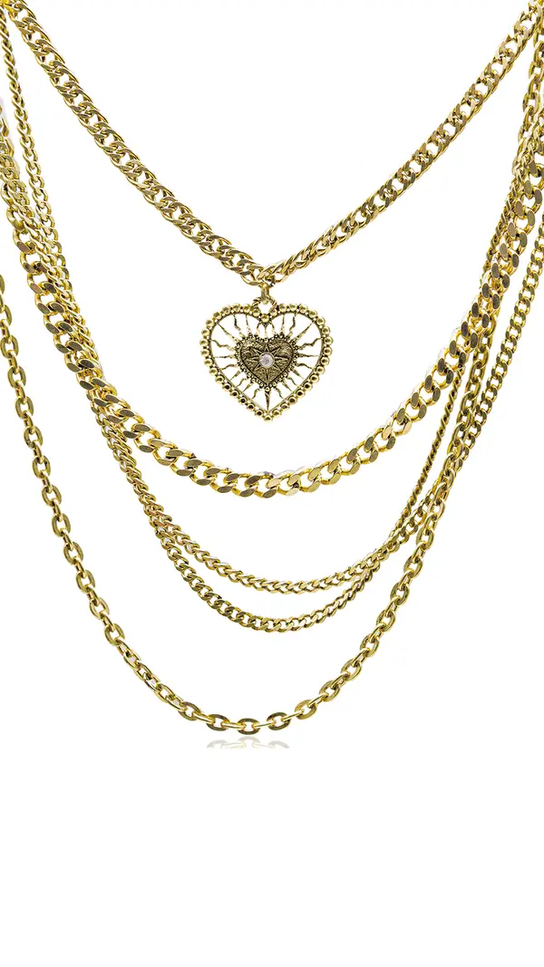 BAYEMEYC Corvera Layered Chain Necklace
