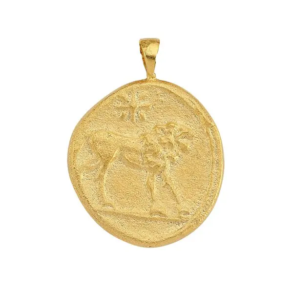 ASSUWA Miletus Plated Ancient Coin Pendant - Gold