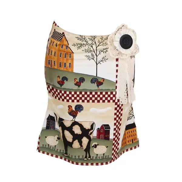 28NATELIER Brown / Neutrals / Red The Farmhouse Skirt