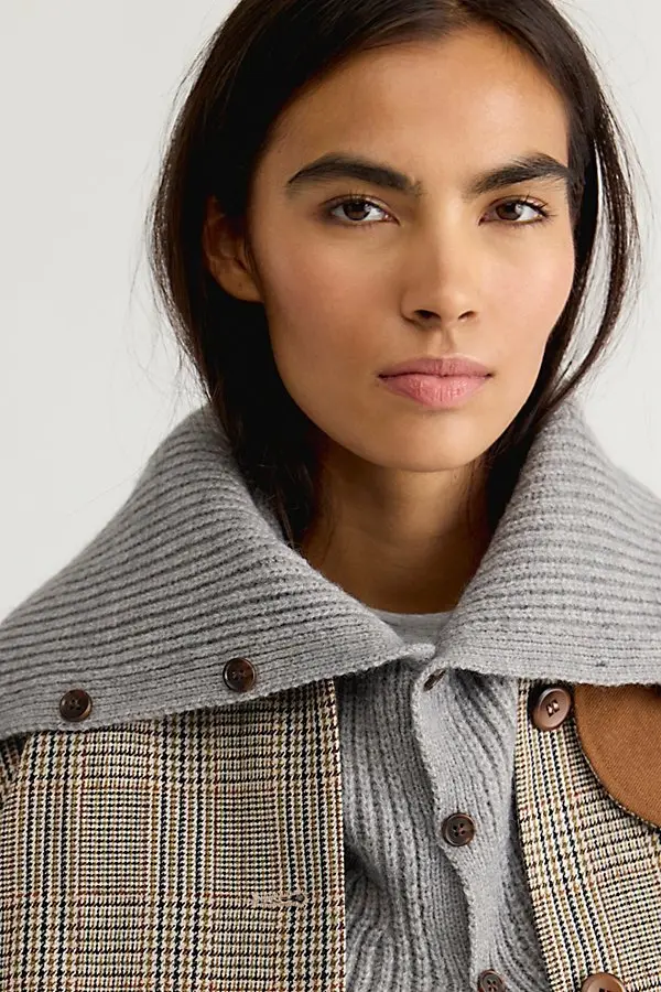 Free People Sunday Button Snood - Heather Grey