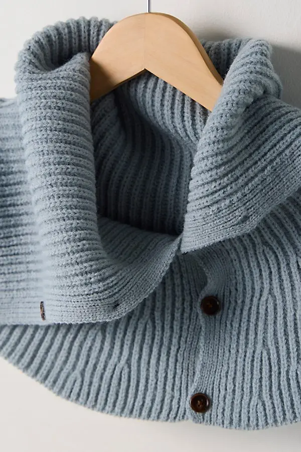Free People Sunday Button Snood - Slate