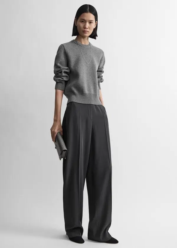 TOTEME High-waist Trousers - Washed Black