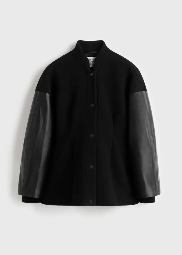 TOTEME Wool Cashmere Varsity Jacket