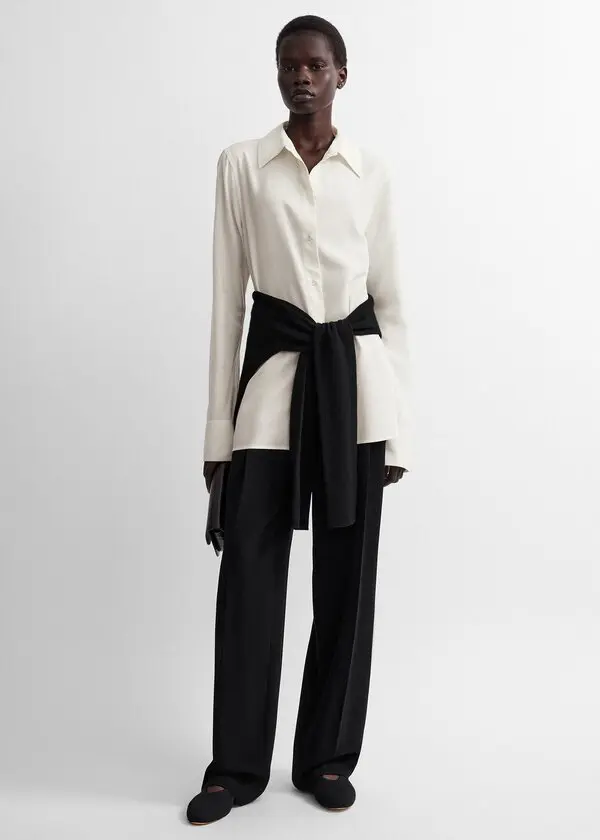 TOTEME Lightweight Wool Shirt - Ecru