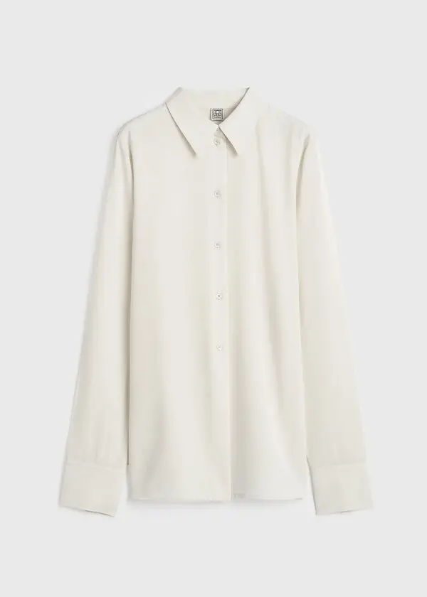 TOTEME Lightweight Wool Shirt - Ecru