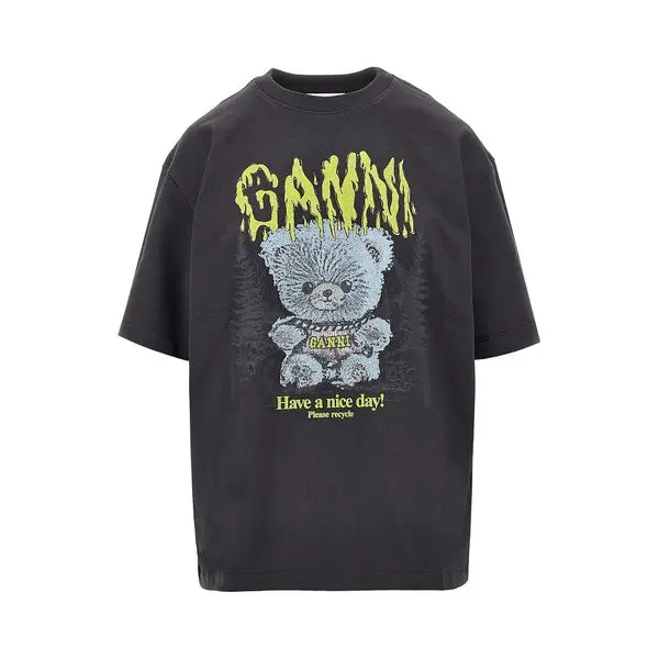 GANNI Forest Teddy Relaxed Fit T-shirt