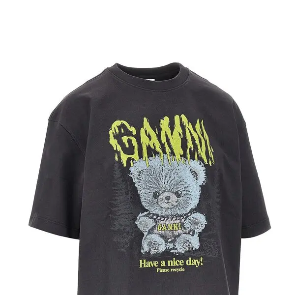 GANNI Forest Teddy Relaxed Fit T-shirt