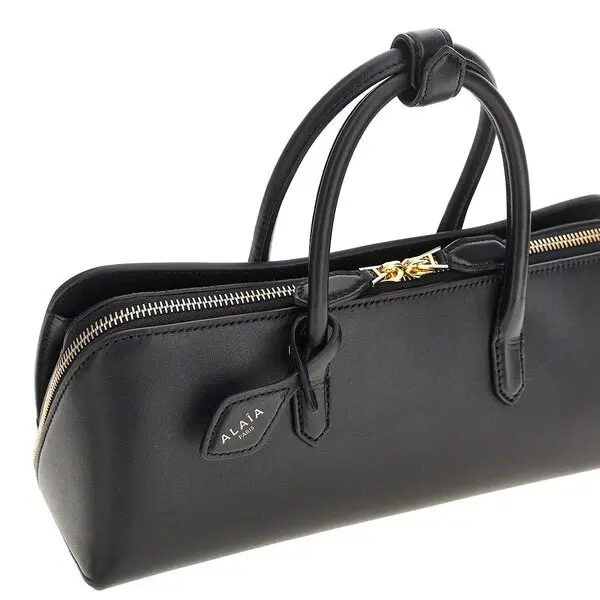 Alaïa Box Leather Delta Bag - Black