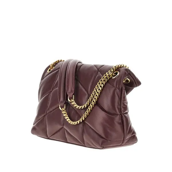 Saint Laurent Leather Small Loulou Puffer Bag - Red