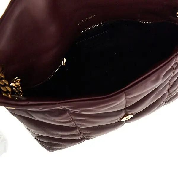 Saint Laurent Leather Small Loulou Puffer Bag - Red