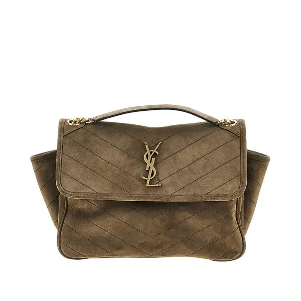 Saint Laurent Suede Leather Niki Tripouch Bag