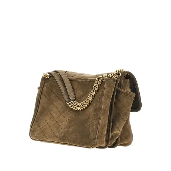 Saint Laurent Suede Leather Niki Tripouch Bag