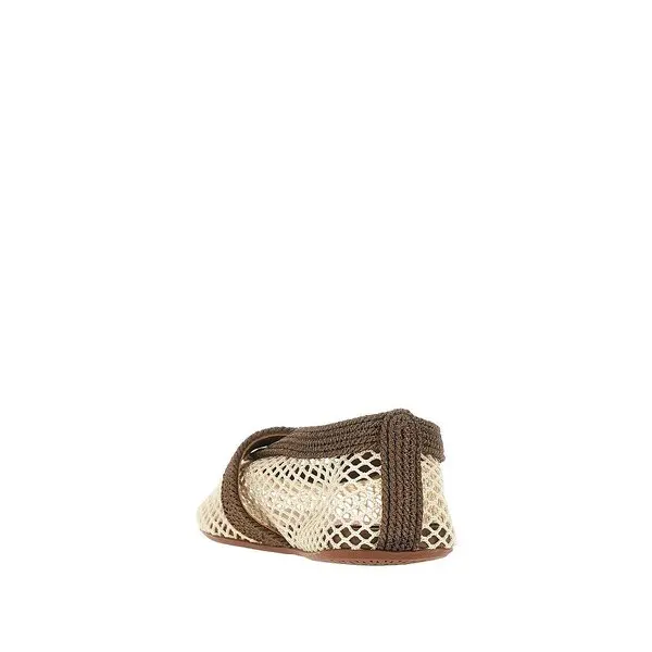 Alaïa Satin Cord And Net Ballet Flats